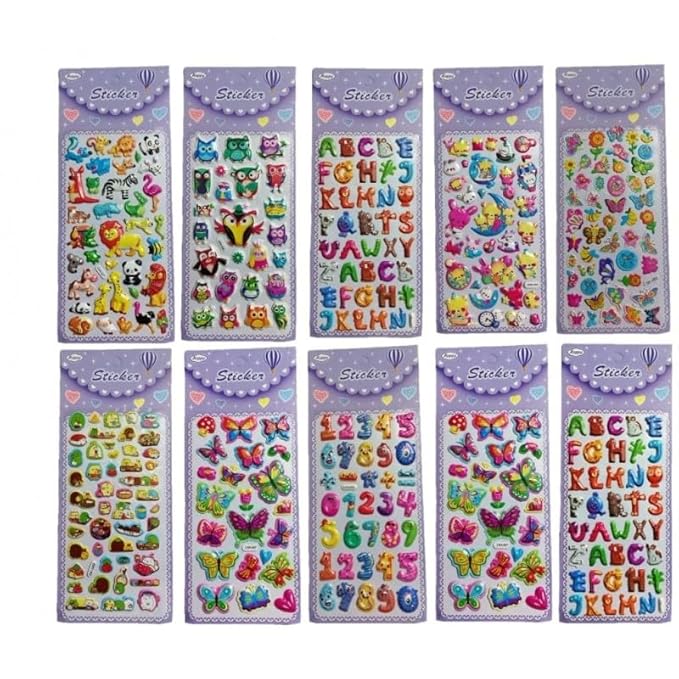 Buy Birthday Popper 3D Jungle Animal Theme Stickers | Pack of 10 ...