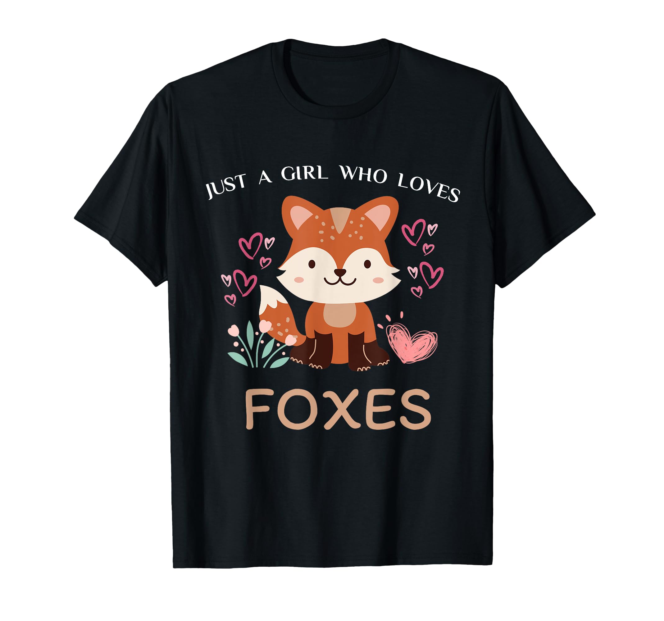 Amazon.com: Just A Girl Who Loves Foxes - Kids Girls cute fox T-Shirt ...