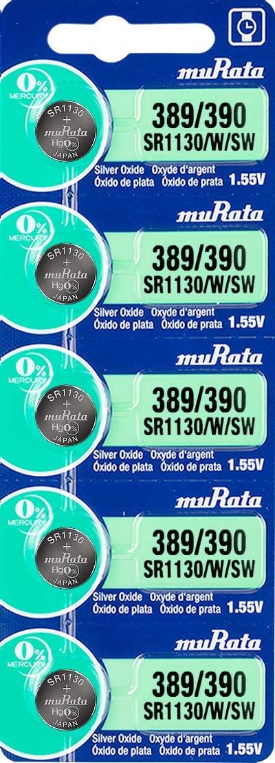 Amazon.com: Renata 390 SR1130SW Batteries - 1.55V Silver Oxide 390 ...