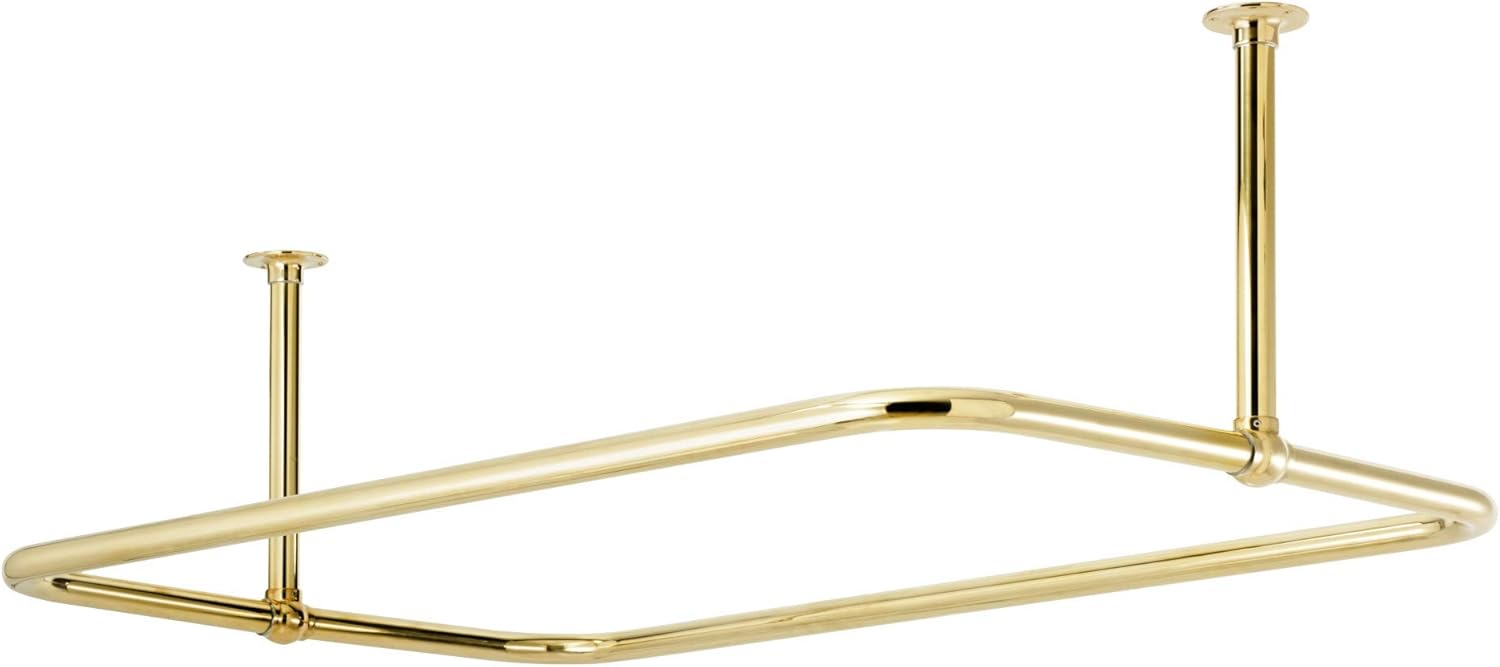 RECTANGLE SHOWER ROD (TWO CEILING SUPPORTS), Weatherd Bronze - Amazon.com
