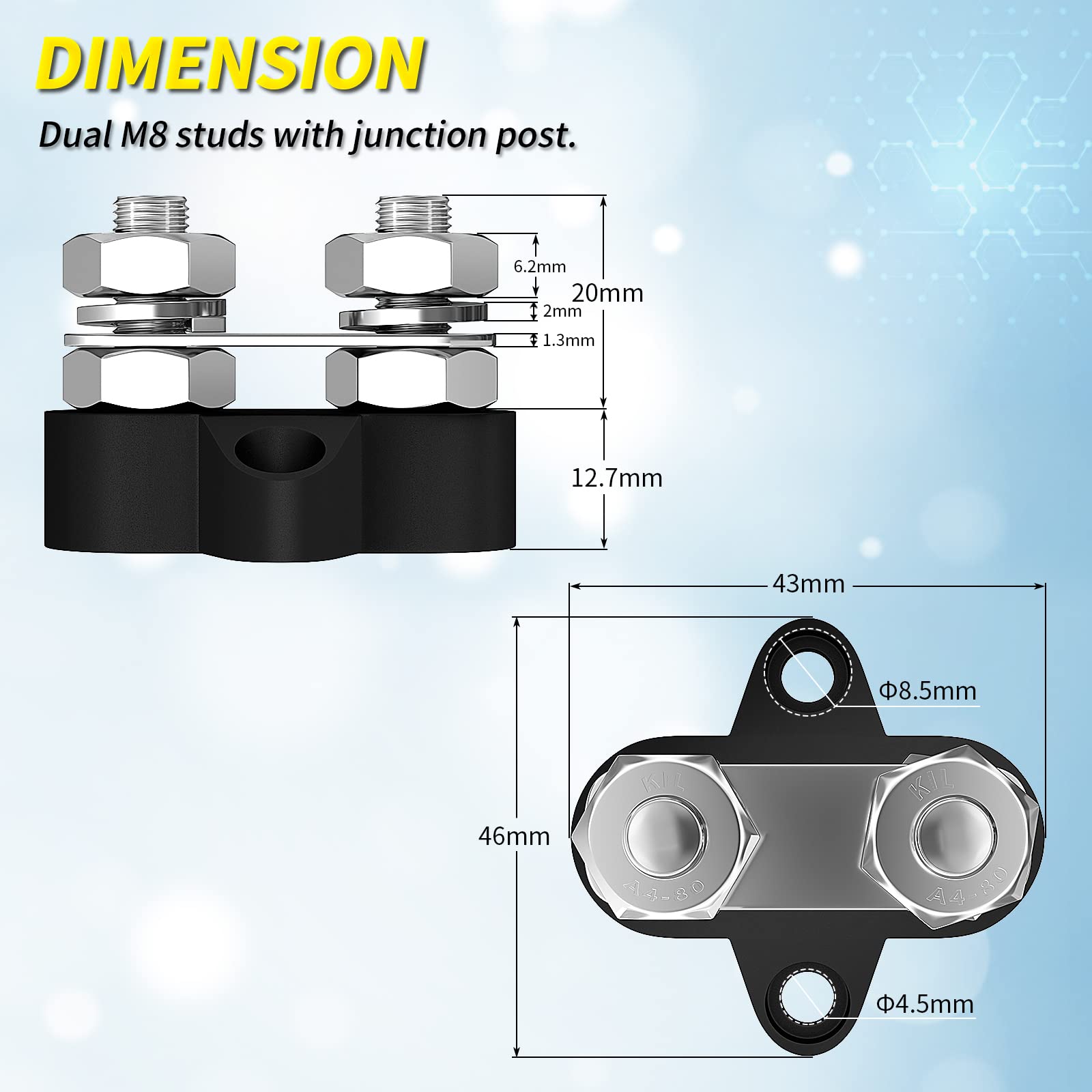 Snapklik.com : Joinfworld Bus Bar 12V 200A Battery Power Distribution ...