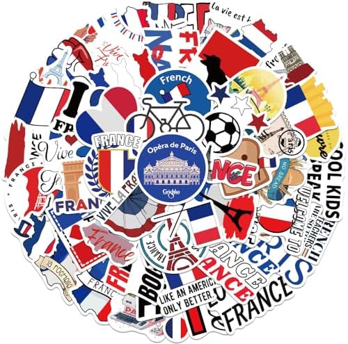 Amazon.com: Love France Paris Stickers Pack for Water Bottles, 50PCS ...