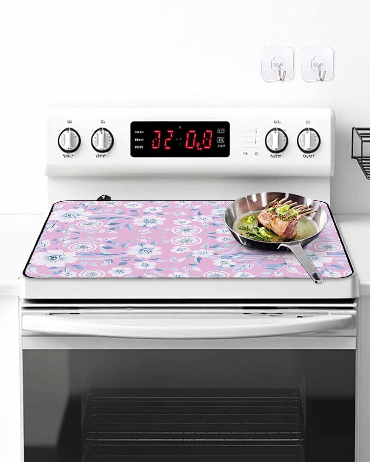 Amazon.com: Stove Top Covers for Electric Stove, Pink Blue Floral ...