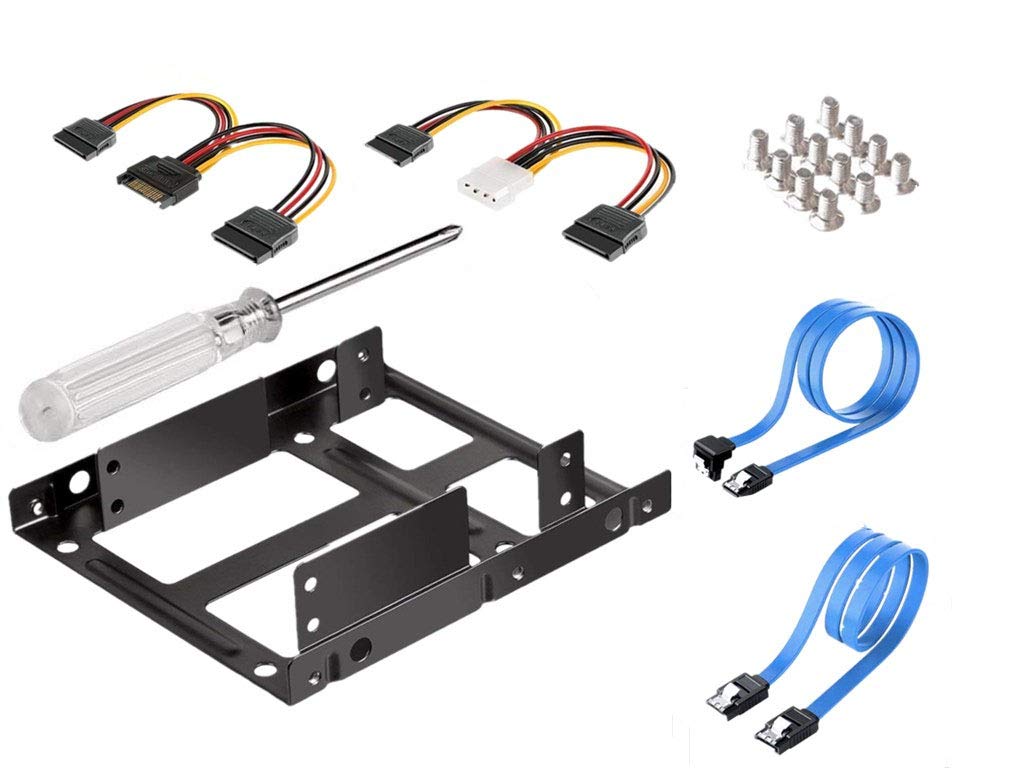 SSD Mounting Bracket, 2X 2.5 Inch SSD to 3.5 Inch Internal Hard Disk ...