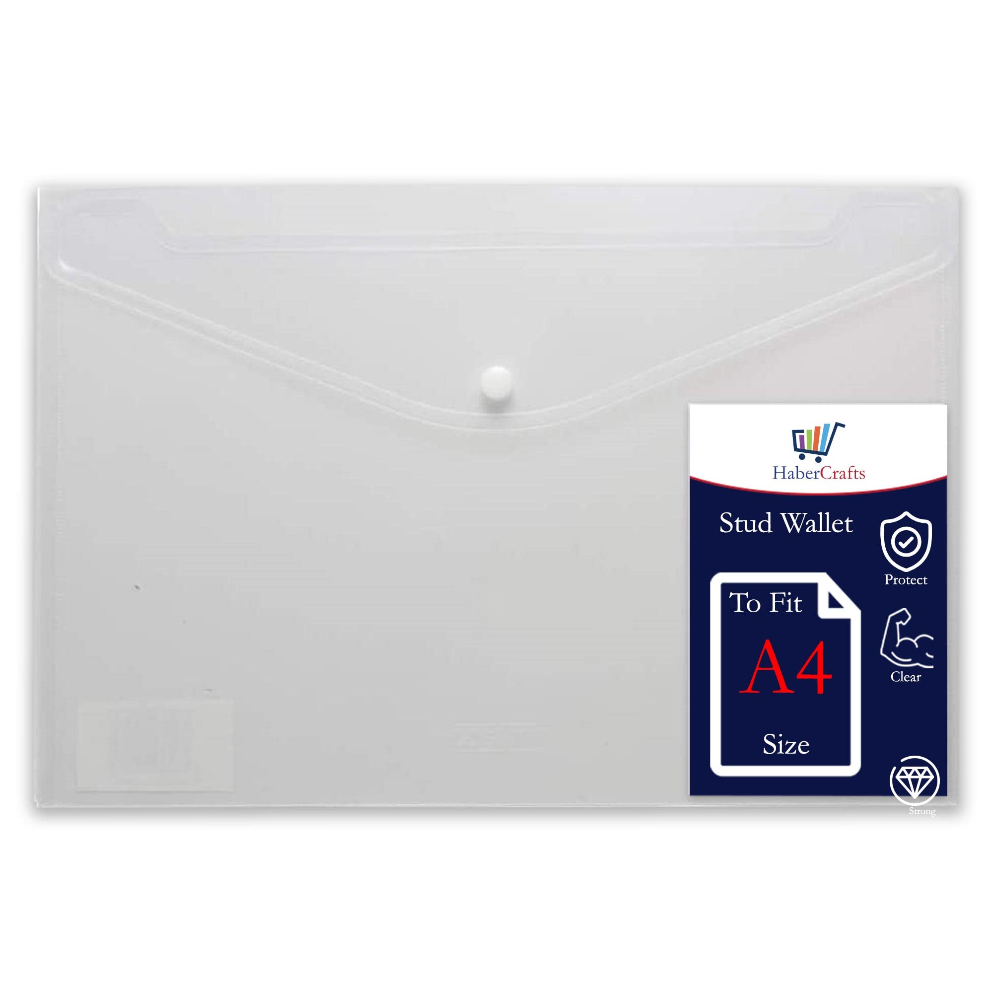 A4 Popper Wallet A5 Clear Popper Wallets Carry File Polypropylene ...
