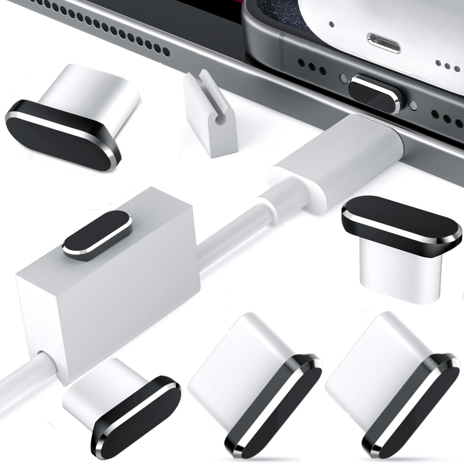 Amazon.com: 5 Pack USB C Anti Dust Plug for iPhone 16 15 Pro Max ...
