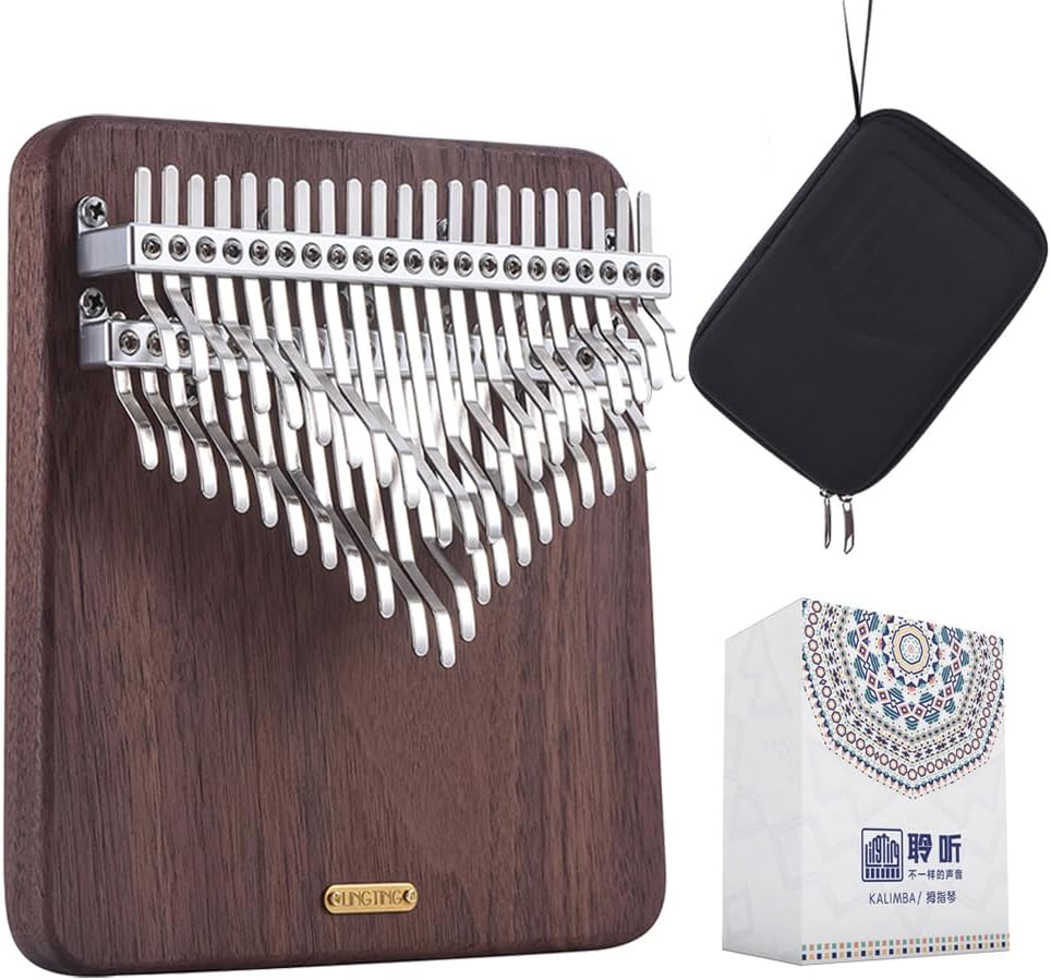 Amazon.com: Kalimba Thumb Piano 42 Keys, Flat-board Finger Piano Walnut ...