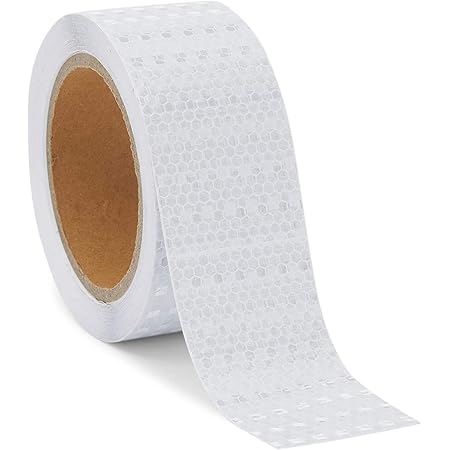 Amazon.com: White DOT-C2 Reflective Tape Conspiciuity Tape - COMMERCIAL ROLL, HIGH INTENSITY ...