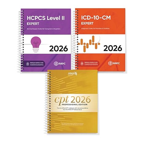 AMA CPT Book, ICD-10 Code Book, HCPCS Book - 2026 Physician Bundle by ...