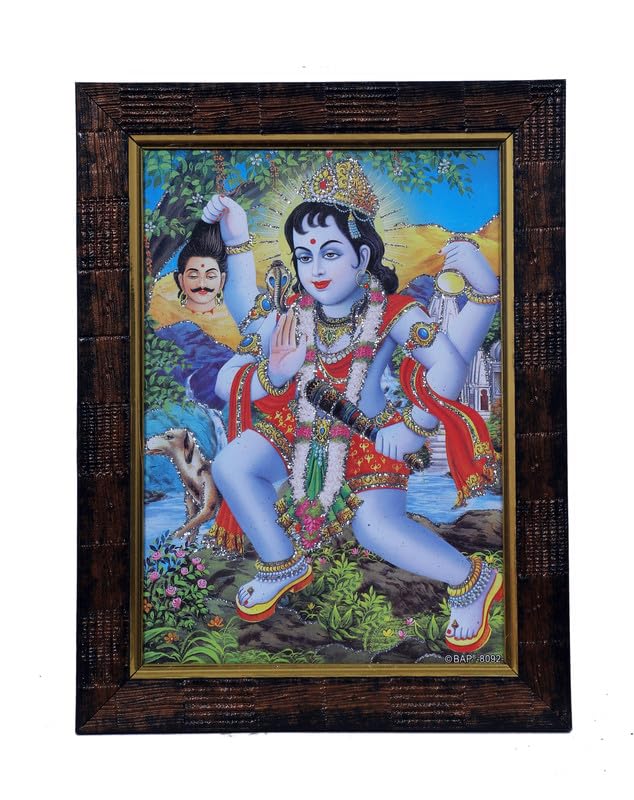 Subhash Pushtak Kaal Bhairav Hindu God Wooden Photo Frame Rectangular ...
