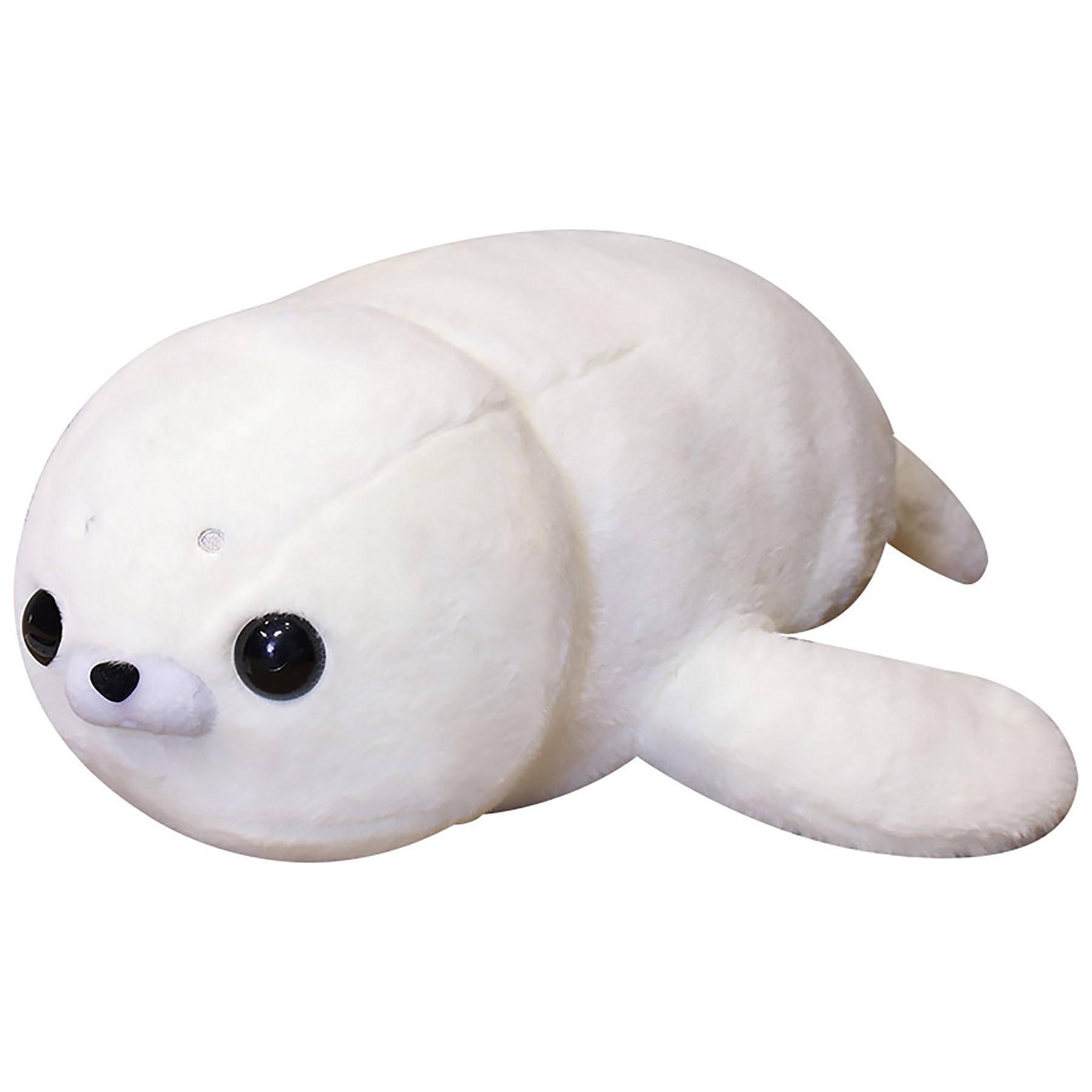 Amazon.com: EJK White Seal Plush Toy, Seal Plush Animal Pillow, Seal ...