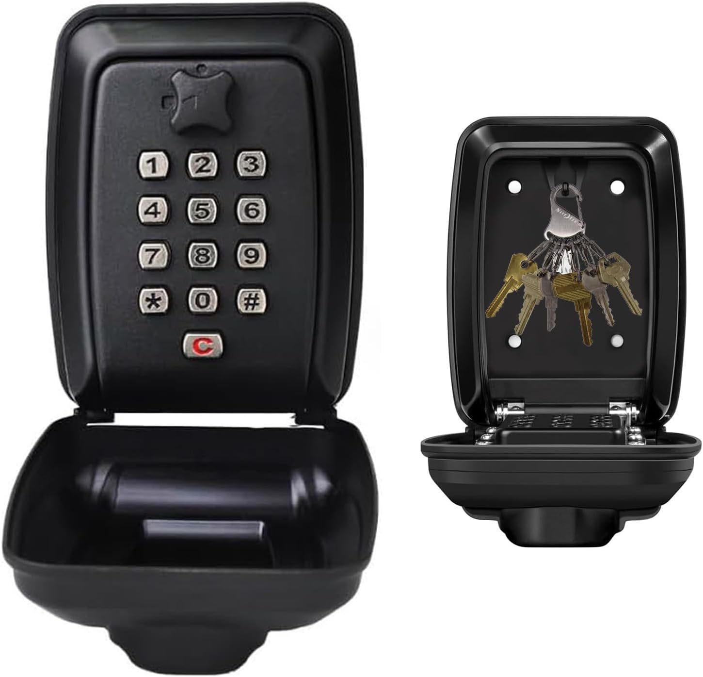 Key Safe Wall Mounted, 12-Digit Combination Dial Key Safe Key Lock Box ...