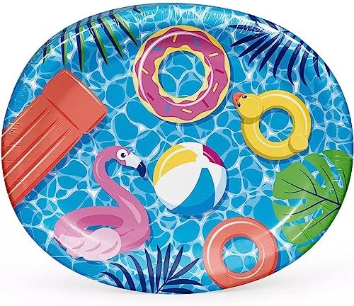 Amazon.com: Member's Mark Pool Party Oval Plates, 10" x 12" (50 Count ...