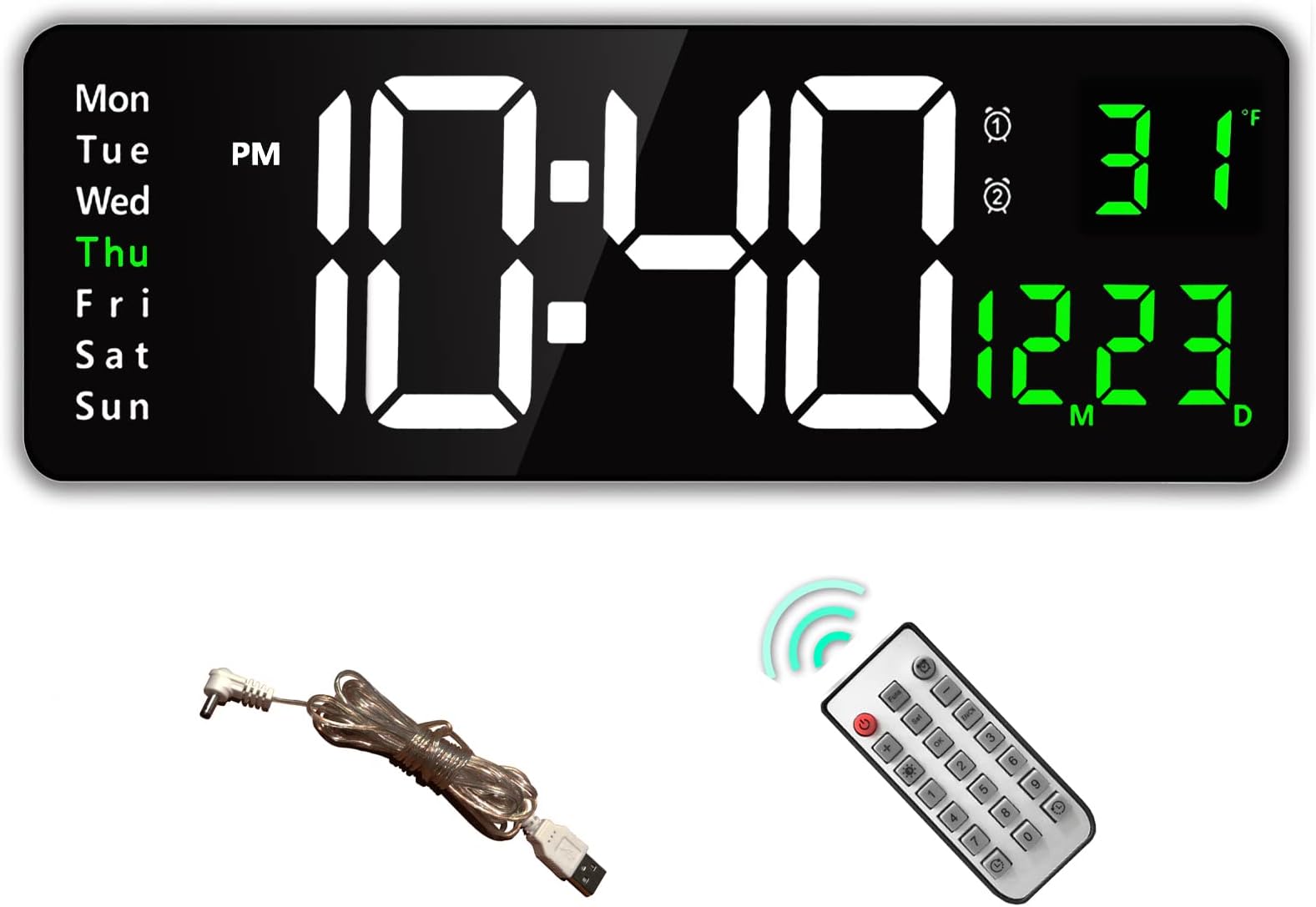 Reloj digital, reloj de pared digital para decoración de sala de estar ...