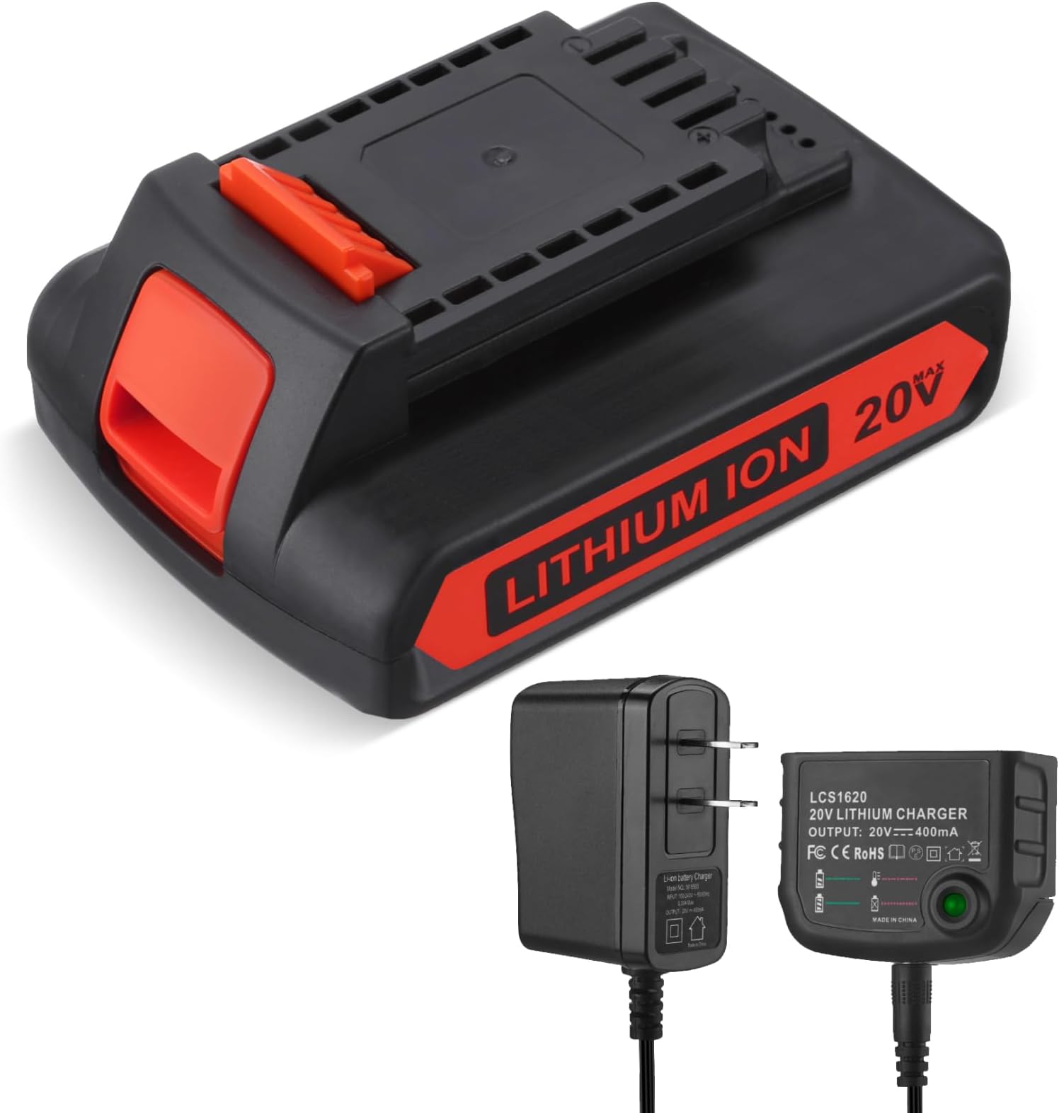 Amazon.com : LBXR20 20V 3.0Ah Replacement for Black and Decker 20V Lithium Battery LB20 LBX20 ...