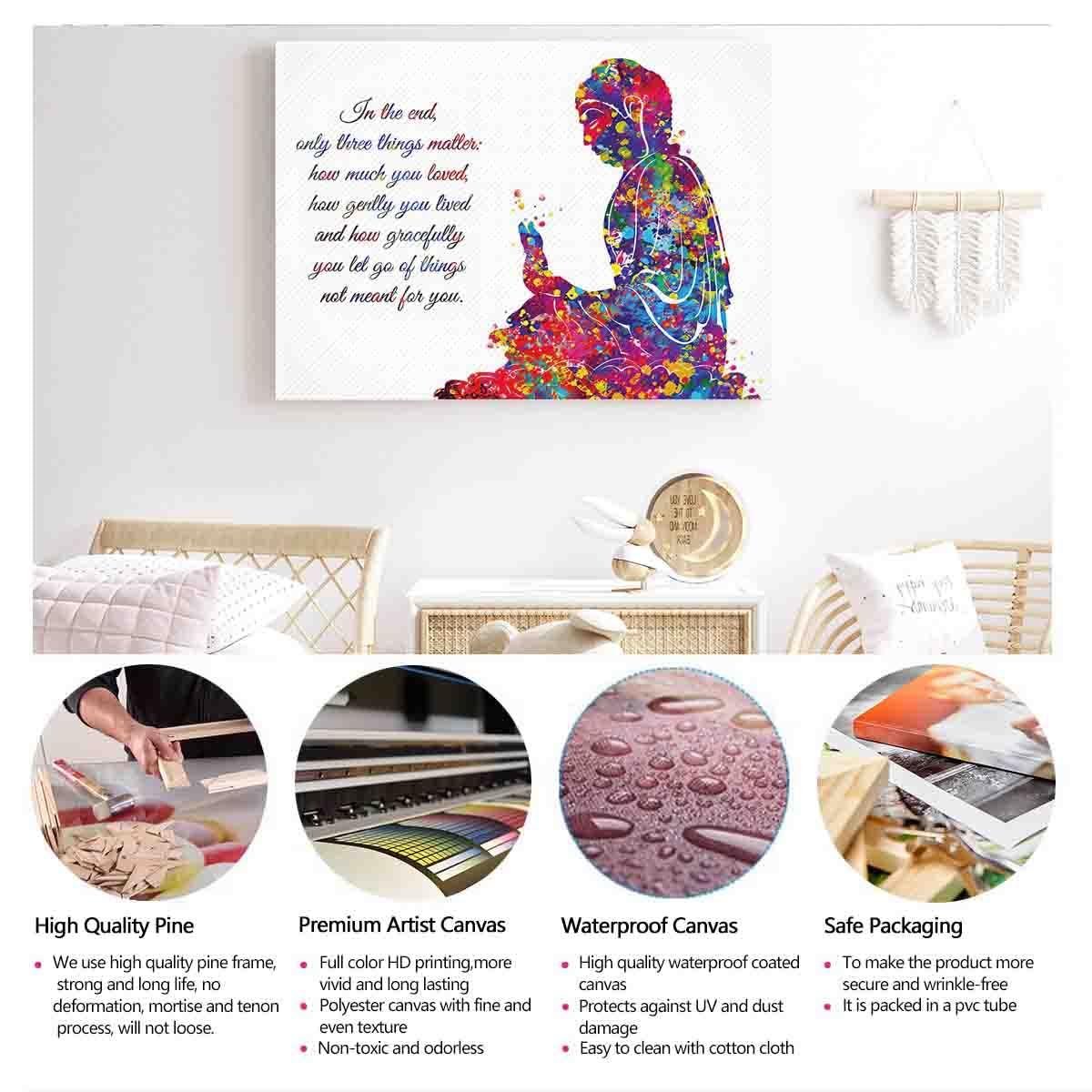 Snapklik.com : MBARE Watercolor Art Prints,Buddha Quote Watercolor ...