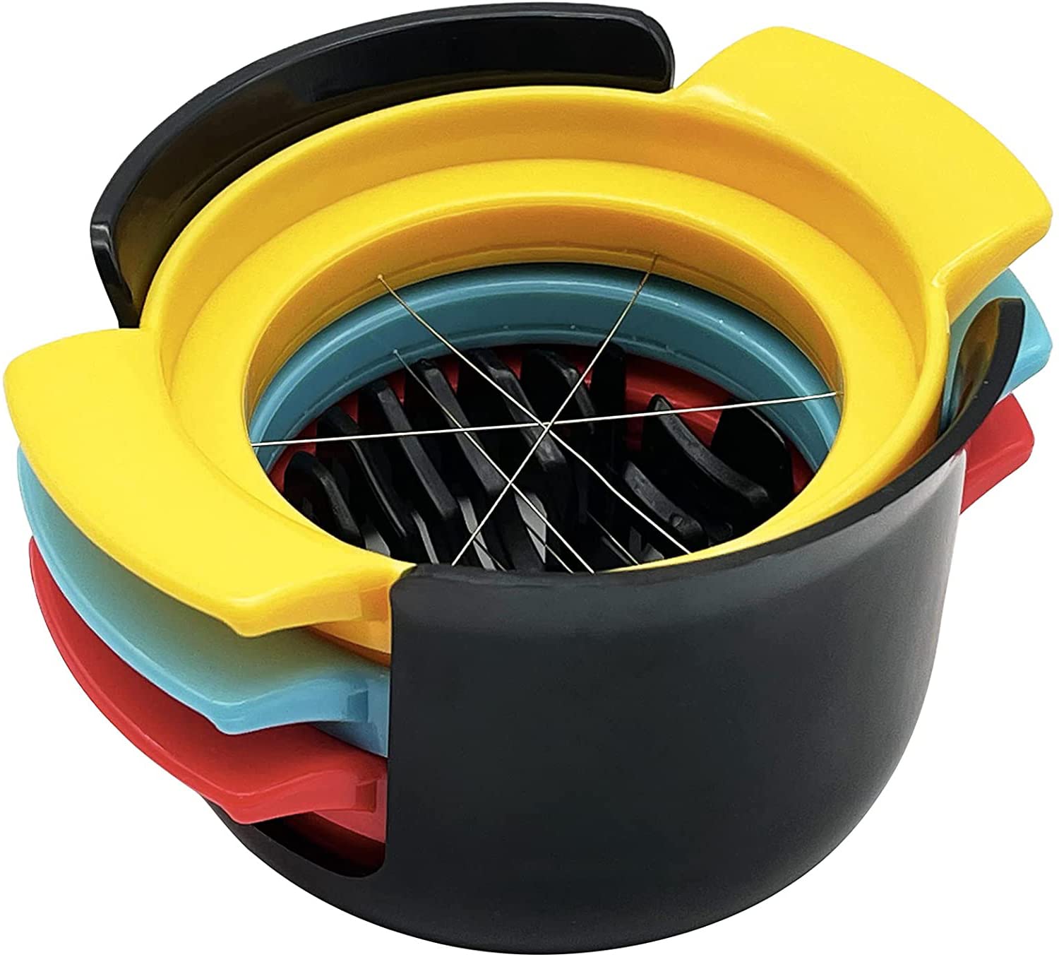 3 in 1 Egg Slicer Egg Cutter Egg Cutters Egg Slicer for Hard Boiled ...