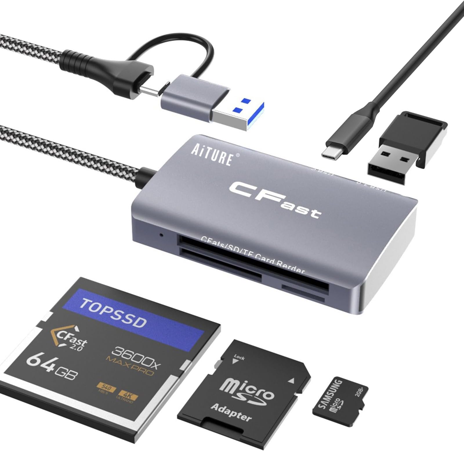 Amazon.com: StarTech.com CFast Card Reader - USB C - Memory Card Reader ...