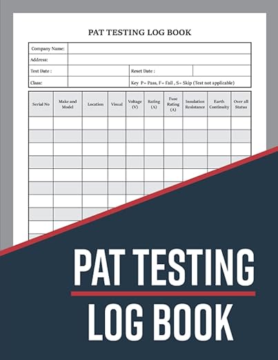 Pat Testing Log Book: Pat Test Log Book | Portable Appliance Testing ...