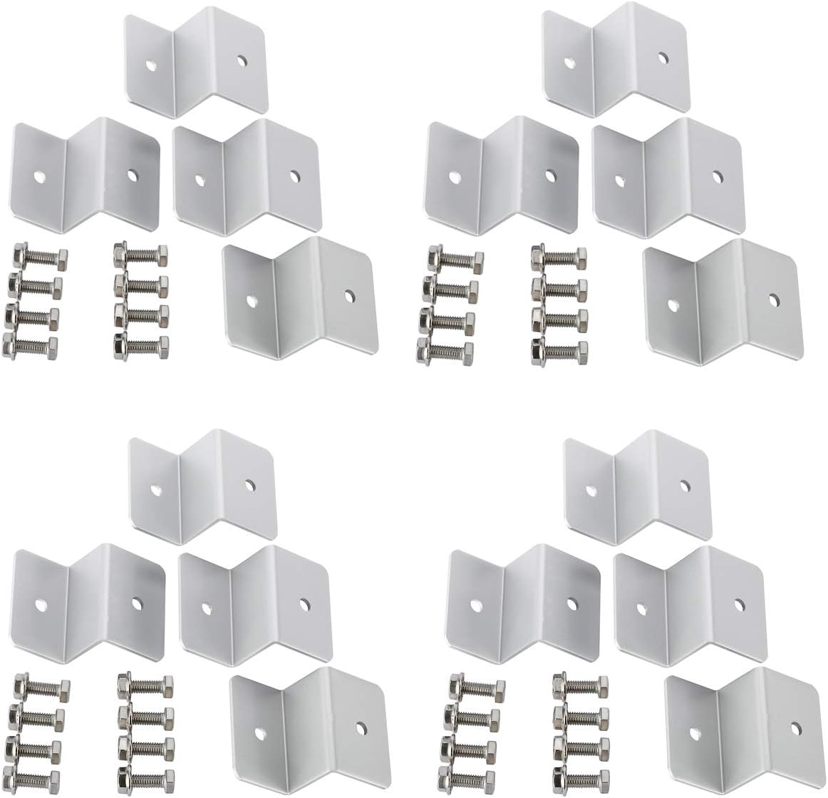 Amazon.com: SUNMAK 16 Units per Set Solar Panel Mounting Z Brackets ...