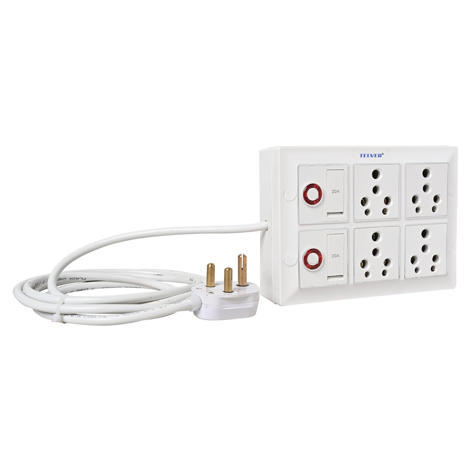 Buy Telver Extension Board 16 Amp Porcelain Big Socket with 20 Amp ...