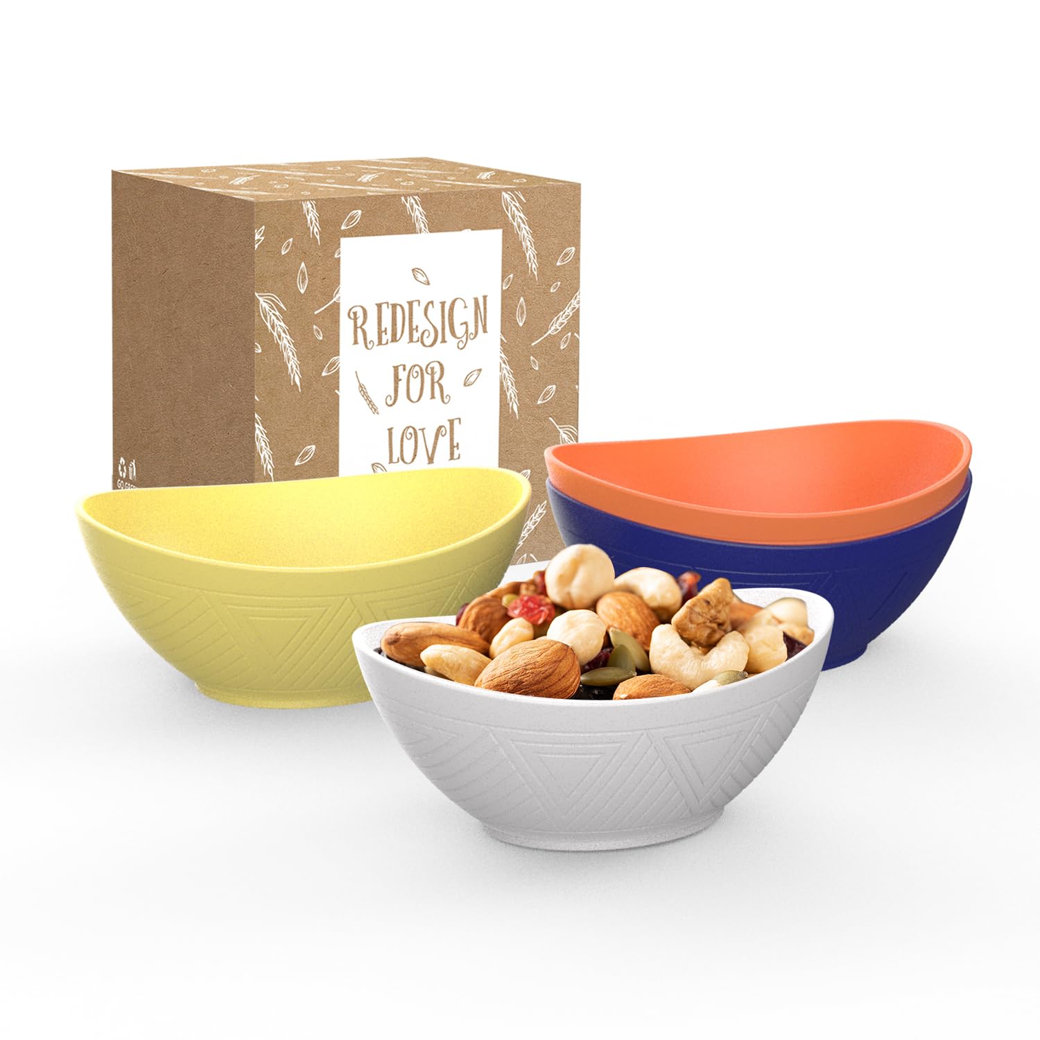 Snapklik.com : Wheat Starw Small Bowls - 10 OZ Mini Bowls For Snack ...