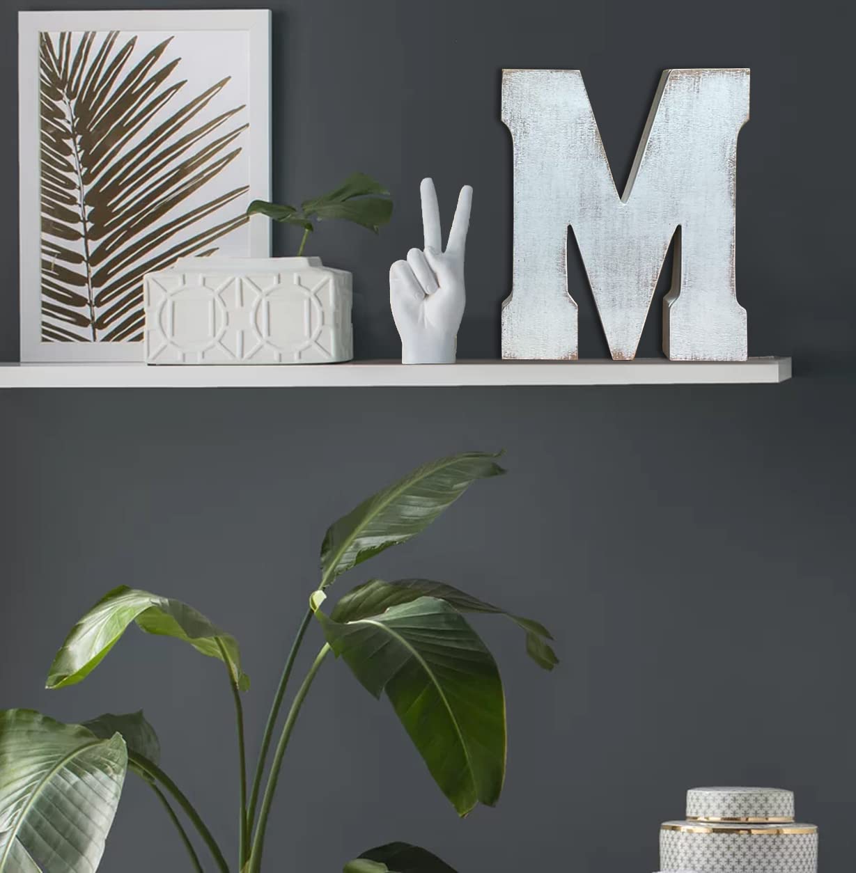 Snapklik.com : ABELOTS Large Wooden Alphabet Wall Decor - Distressed ...