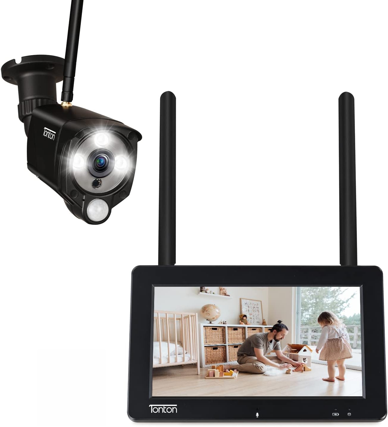 Tonton CCTV Camera System 7" Touchscreen Monitor, 4CH 5MP Security ...