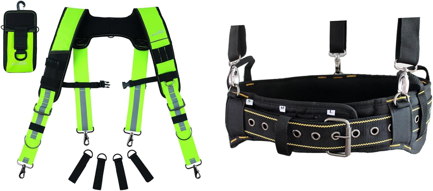 Amazon.com: MELOTOUGH 1 PCS Tool Belt Suspenders Construction Bag ...