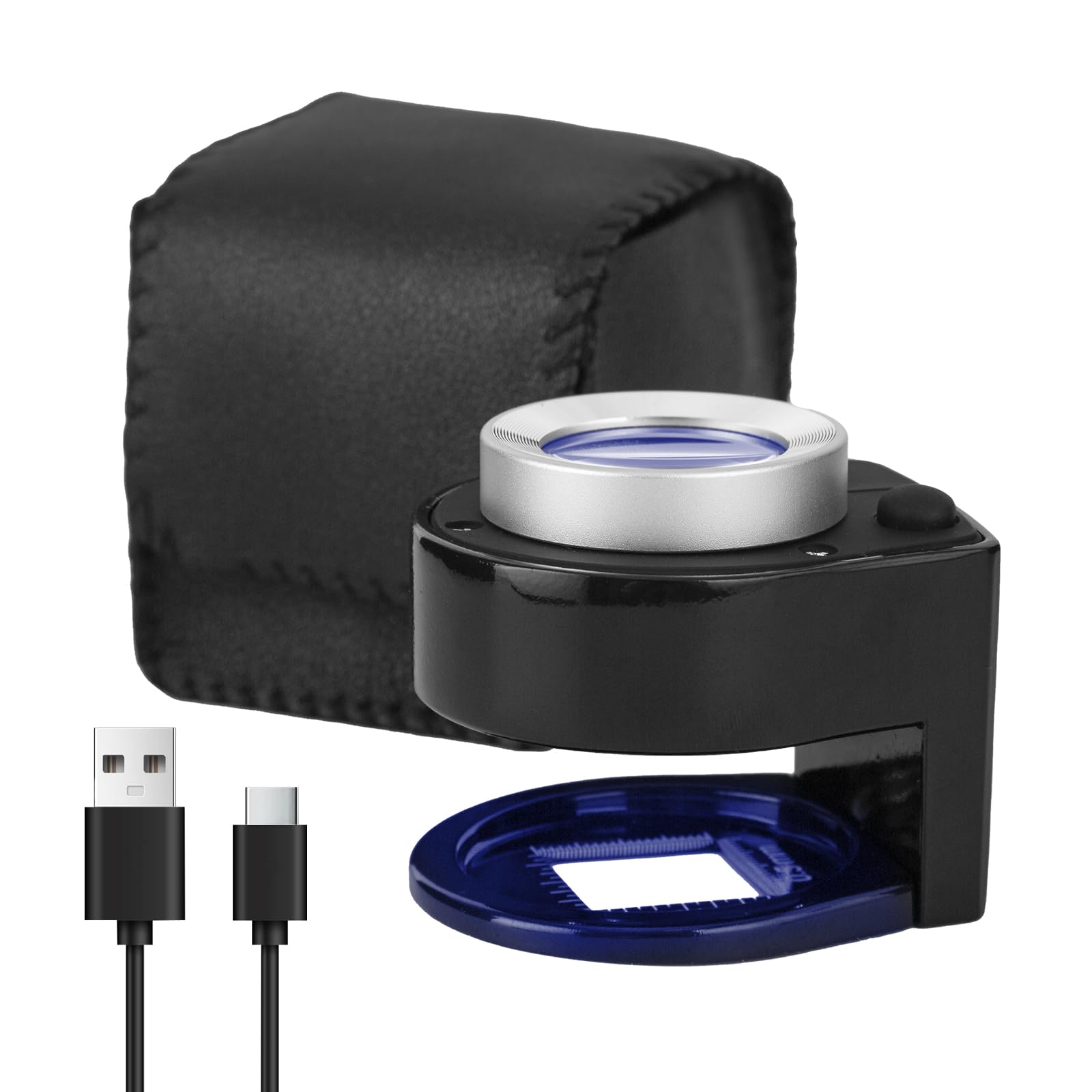 Amazon.com: HunterBee 30X Metal Magnifier, Fabric Magnifying Glass ...