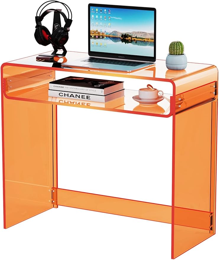 Amazon.com: solaround Acrylic Desk Laptop Study Table Home Office ...