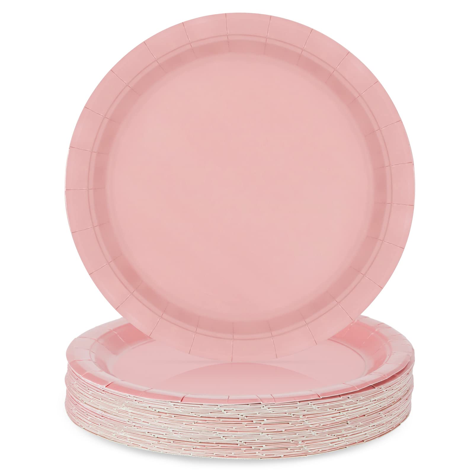 PARTY GO 50 Pcs 9" Paper Plates for Dinner and Dessert, Disposable ...