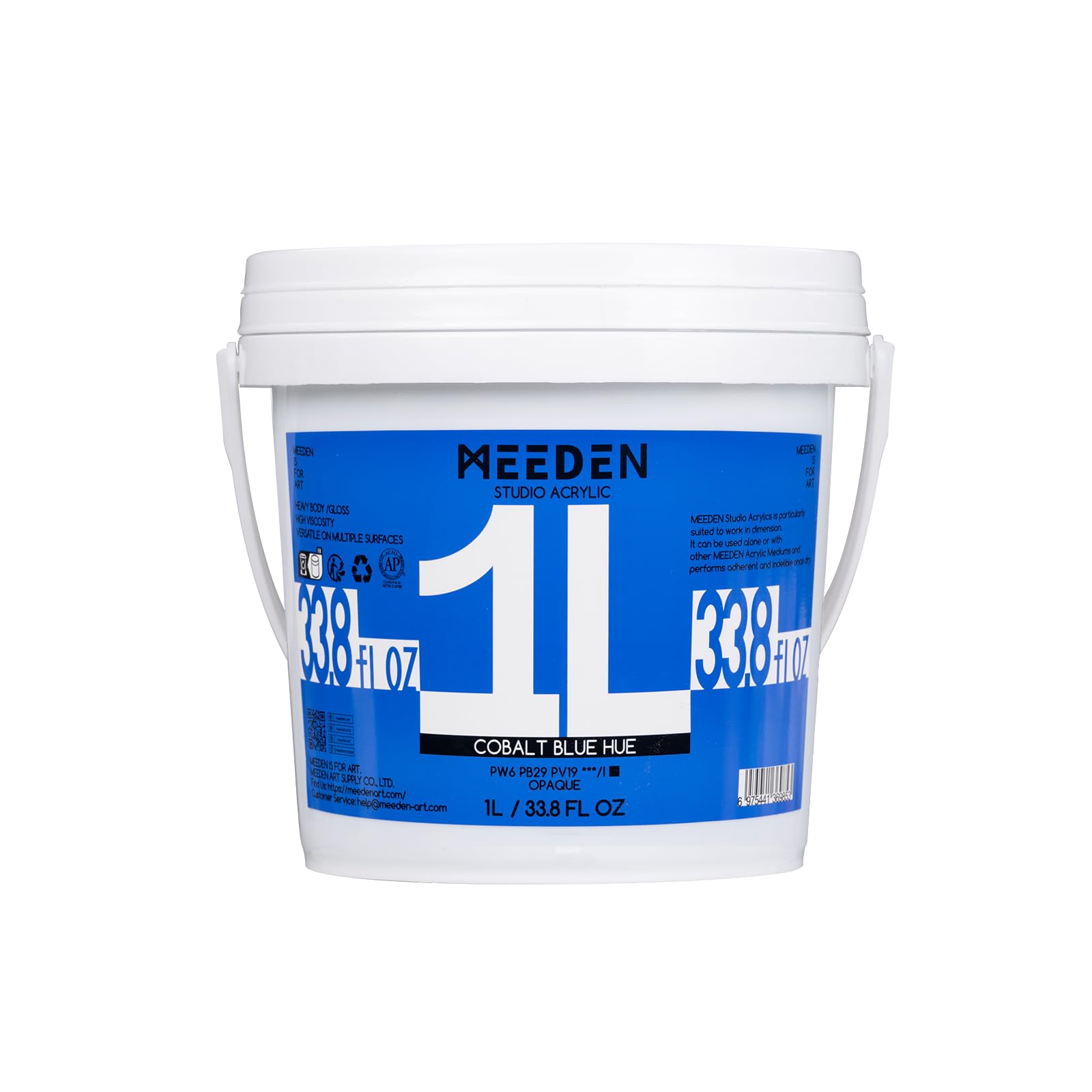 Snapklik.com : MEEDEN Cobalt Blue Acrylic Paint: 1 L /33.8 Oz Heavy ...