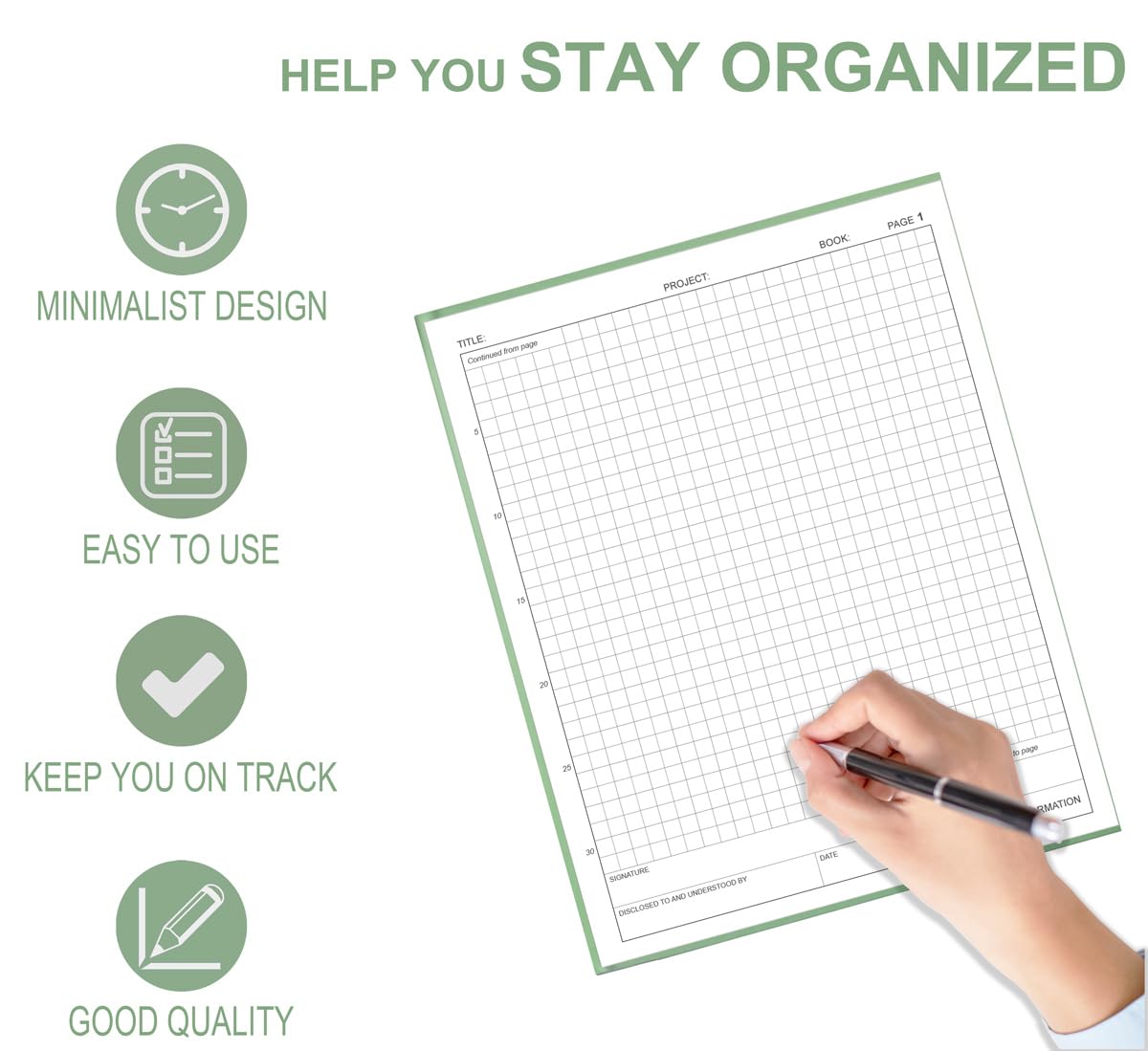 Quad Ruled Spiral Notebook Basic Engineering Notebook: Graph Paper ...