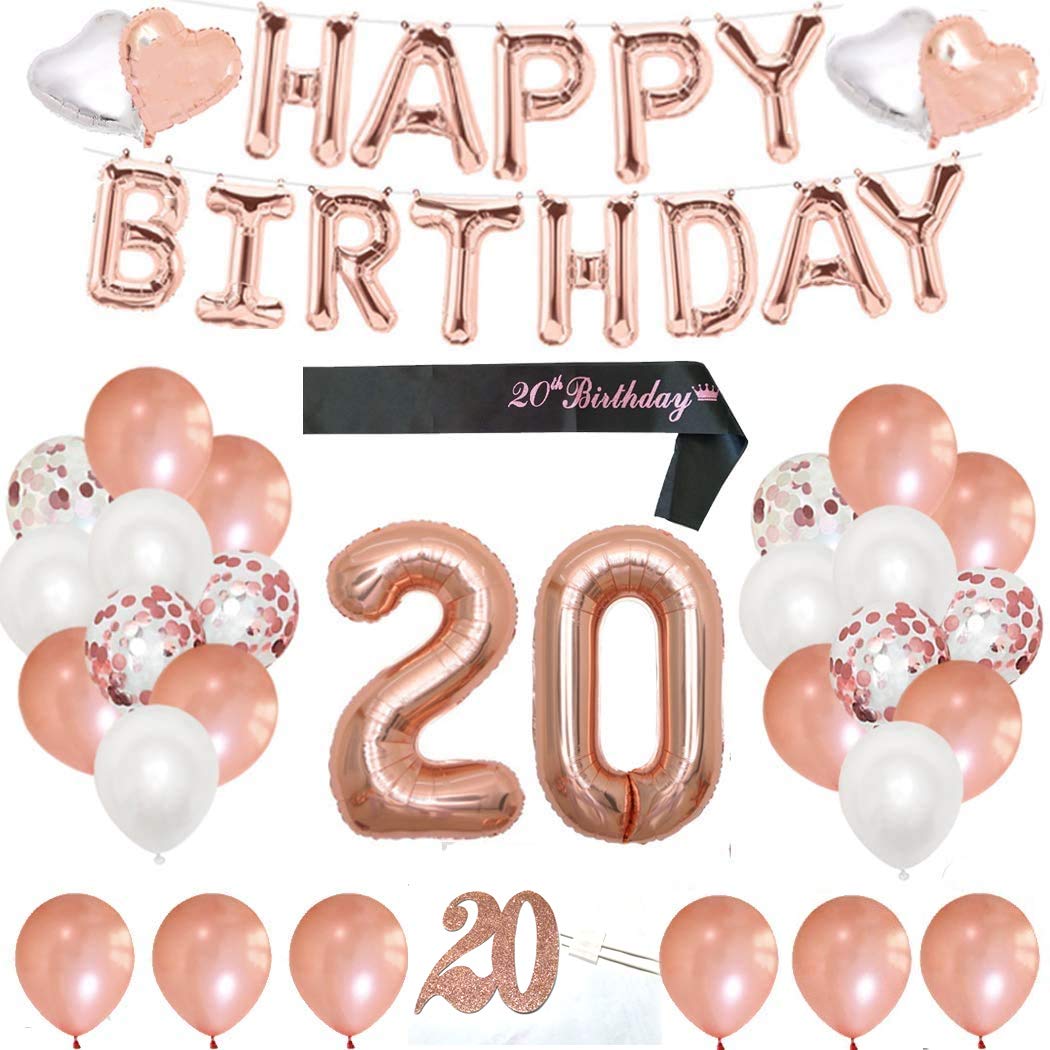 Buy Finypa 20th Birthday Decorations For Women 20th Happy Birthday 