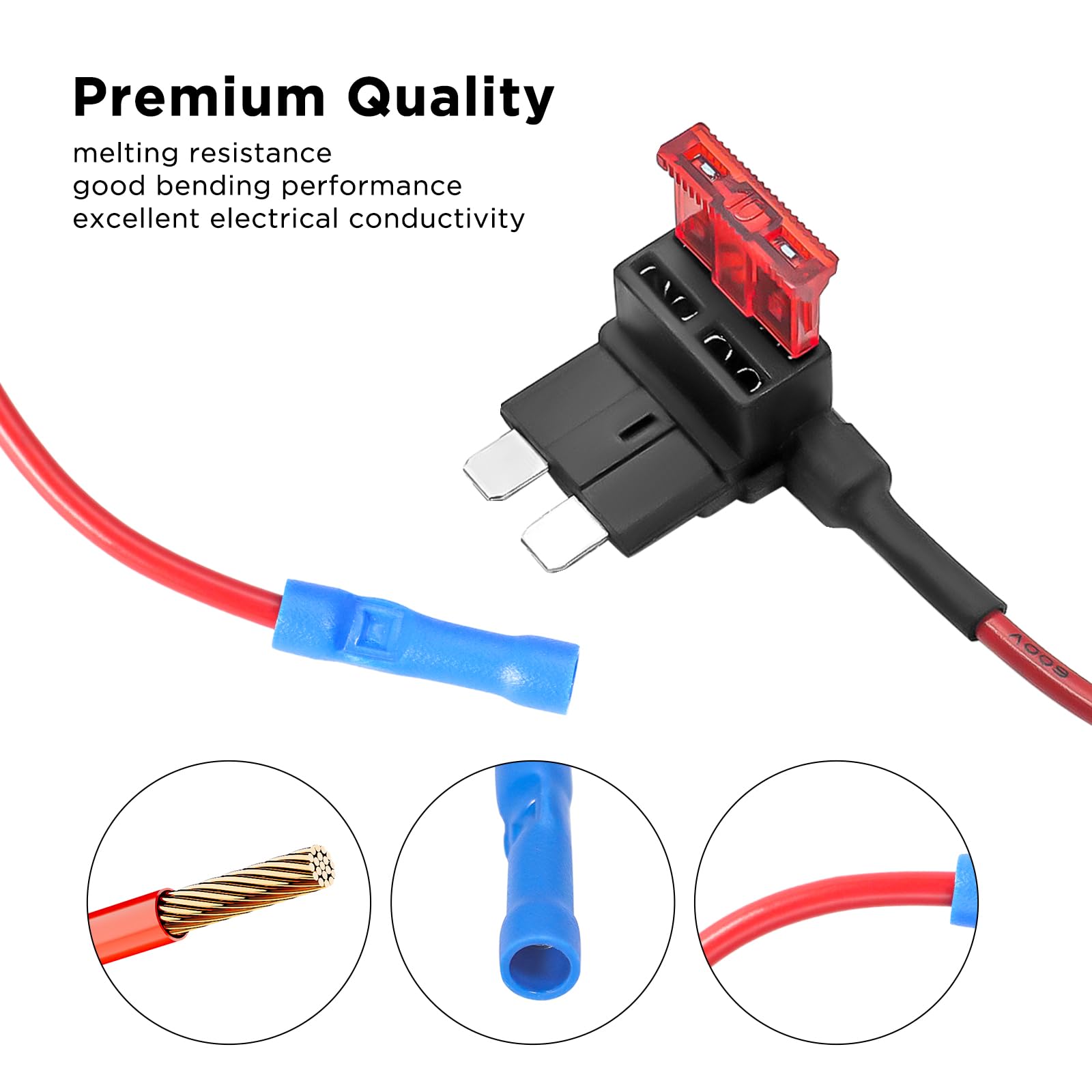 Snapklik.com : Recoil FTK12 12 Pack 4 Types Fuse Tap, Upgraded 12V Car ...