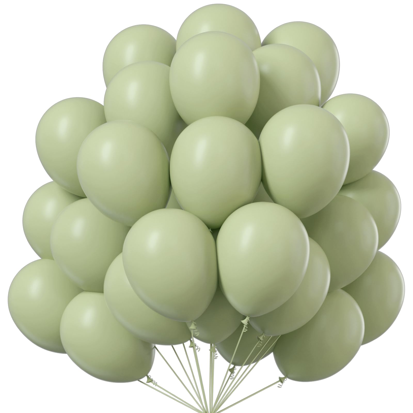 Amazon.com: PartyWoo Sage Green Balloons 52 pcs 12 Inch Dusty Green ...