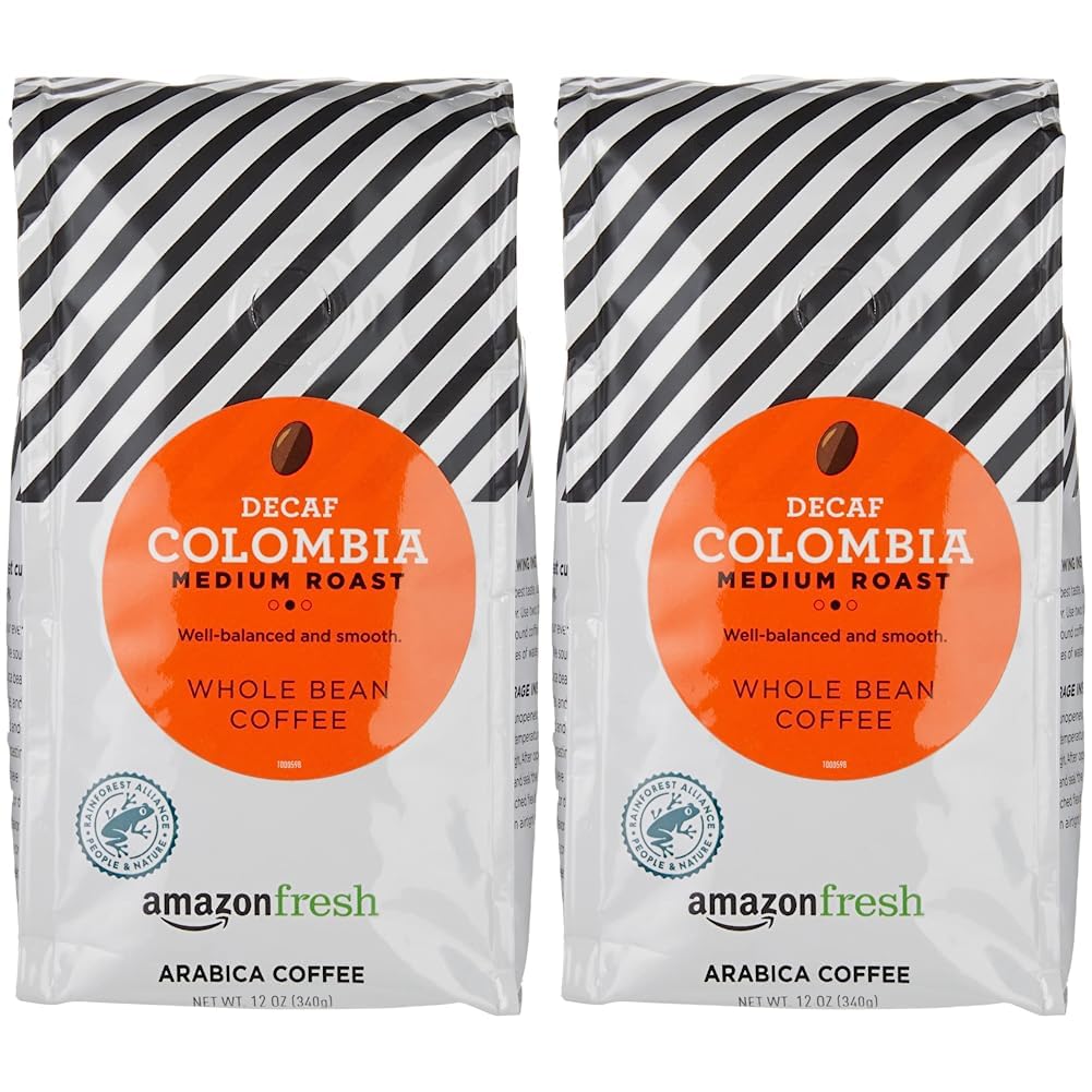 Amazon.com: AmazonFresh Decaf Colombia Whole Bean Coffee, Medium Roast ...