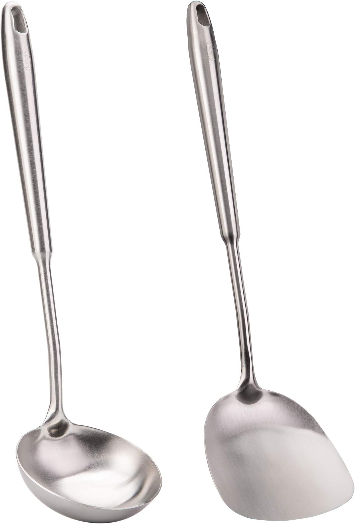 Amazon.com: Craft Wok Ladle and Spatula Set with Wooden Handles for ...