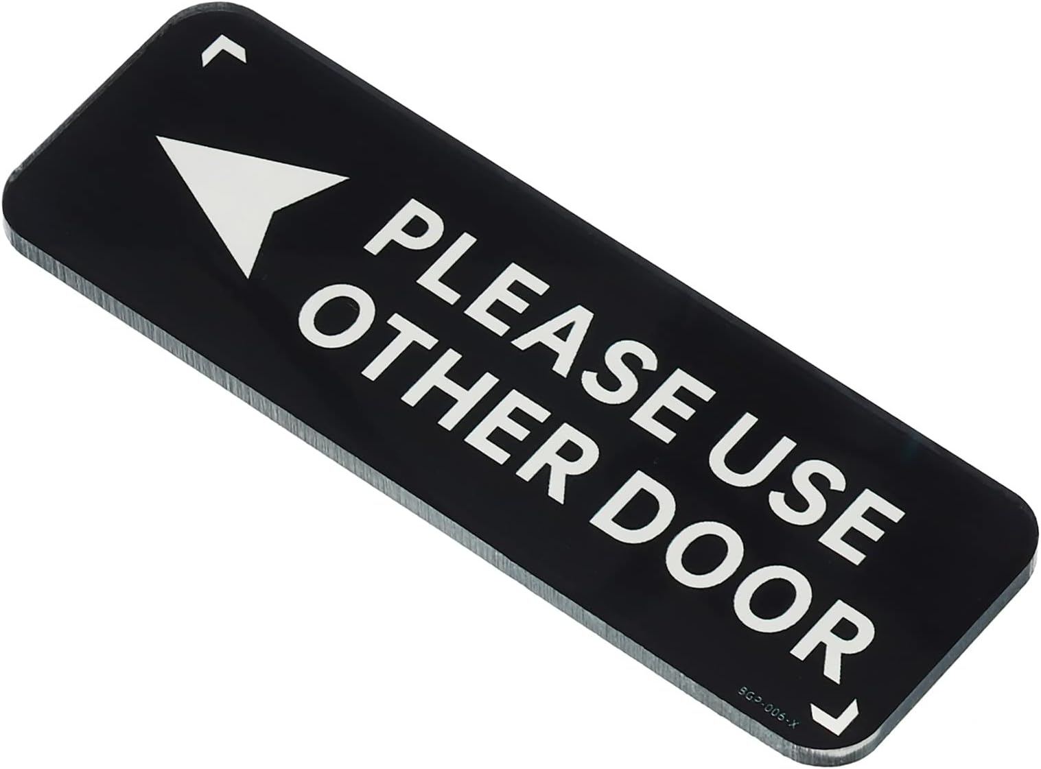 Please Use Side Door Sign Aluminum 12x8 Inch Left Arrow Metal ...