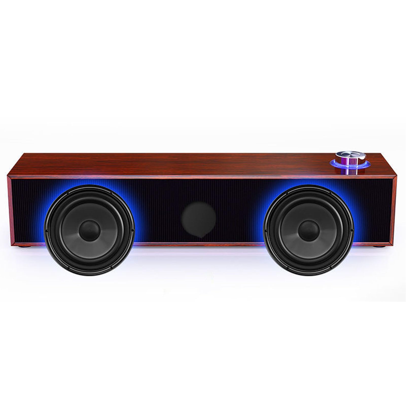 Amazon.com: Wood Computer Speakers for Desktop, Mini Sound Bar Speaker ...