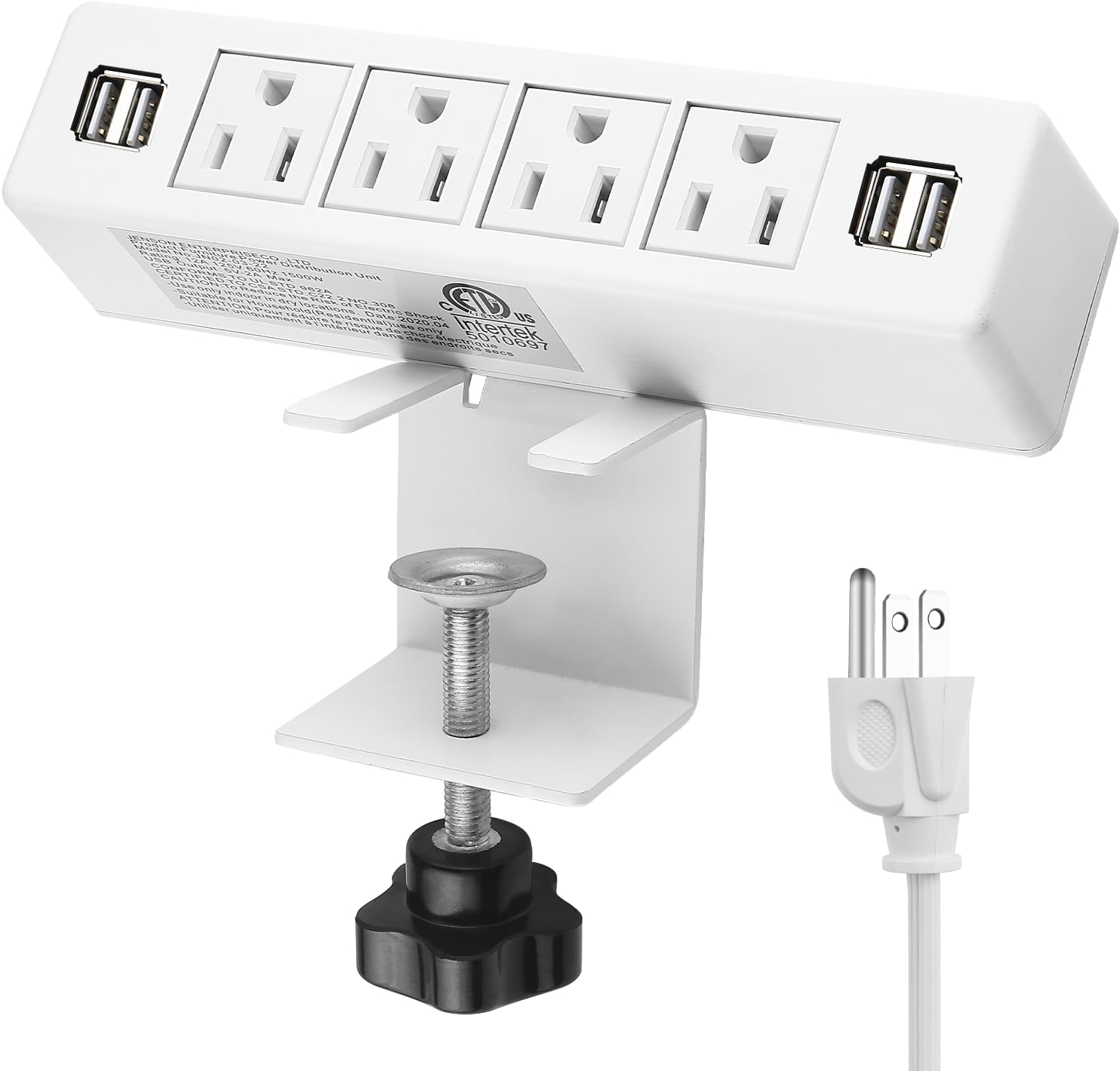 Amazon.com: VILONG Desk Clamp Power Strip with 4 USB Port Removable ...