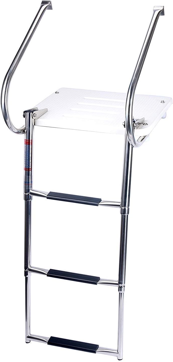 Amazon.com: Amarine Made 2 Step in-Board Outboard Transom Platform ...