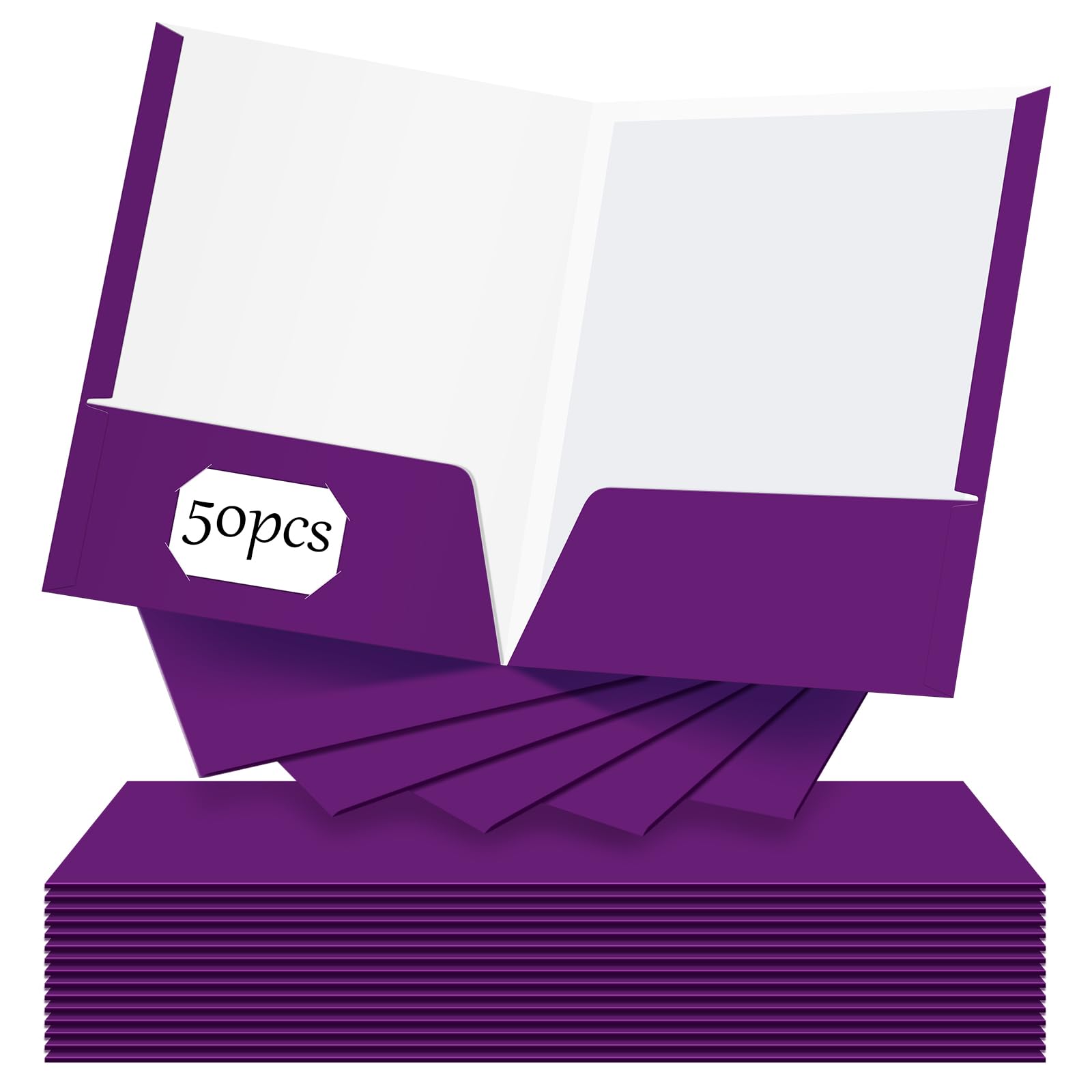 Amazon.com : Jutom 50 Pcs 2 Pocket Glossy Laminated Paper Folders ...