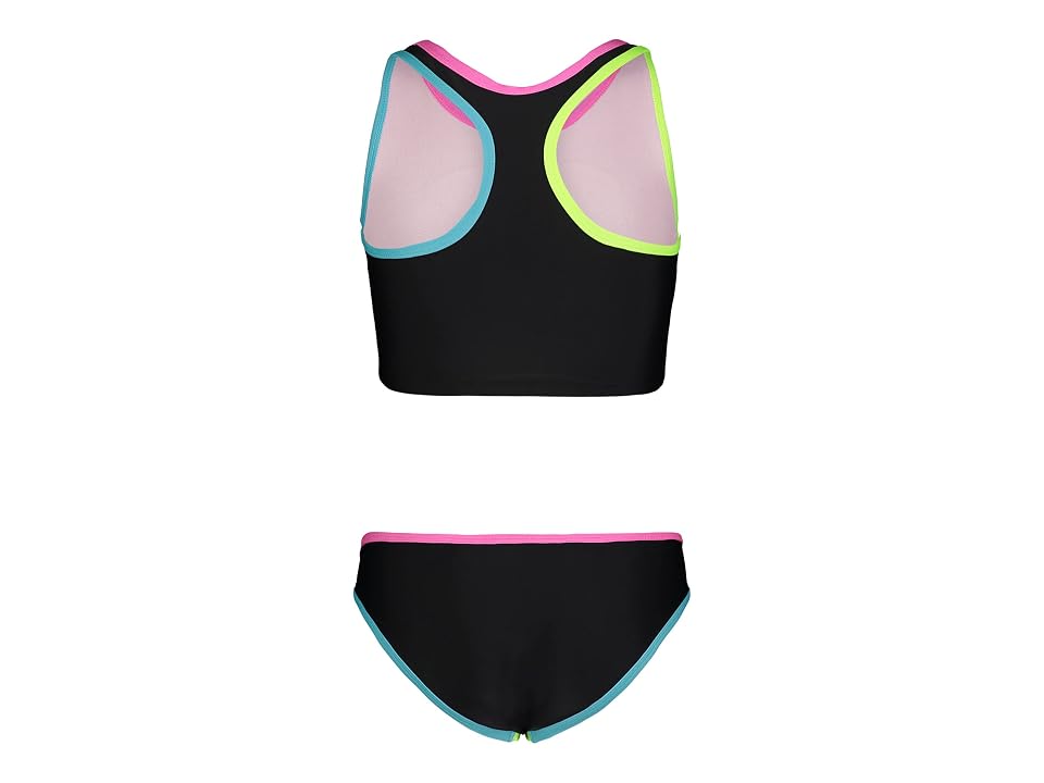 Under Armour Kids Racer Midkini (Big Kids) (Black) Girl's Swimwear Sets ...