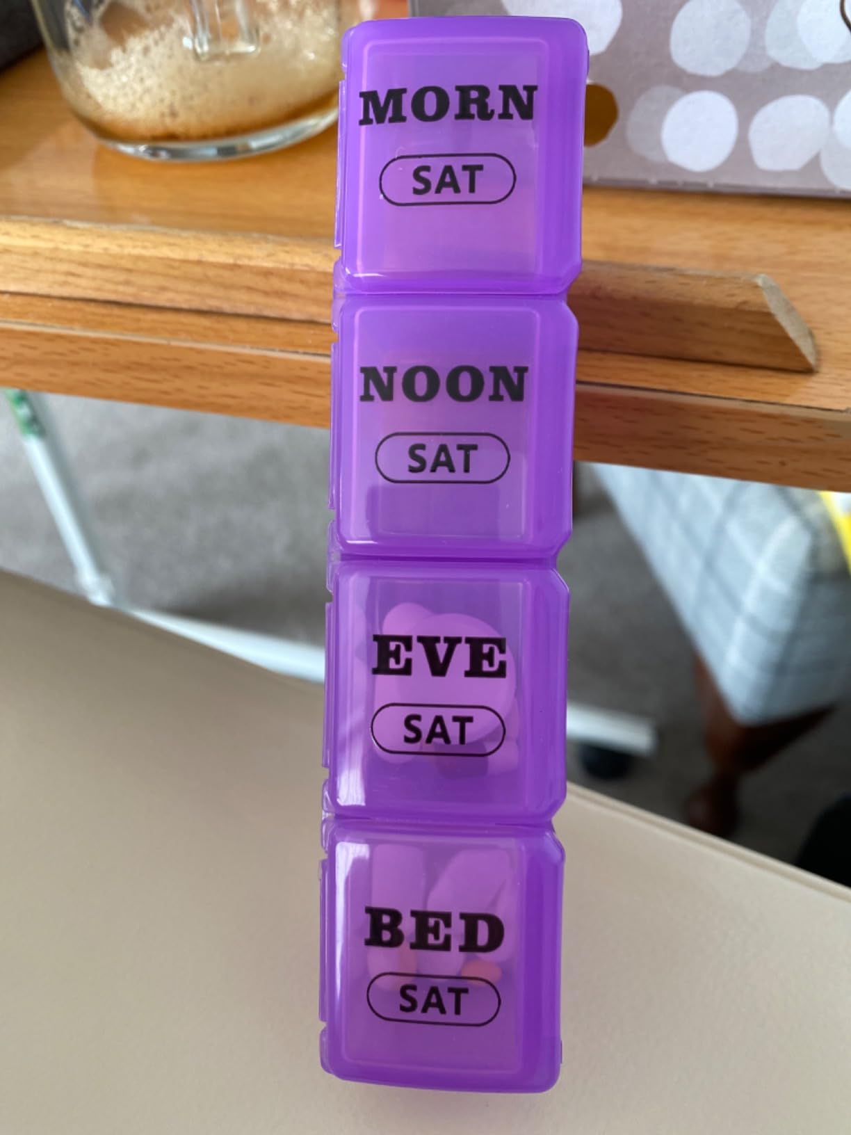 XL Pill Boxes 7 Day 4 Times a Day, Weekly Pill Box Organiser Large ...