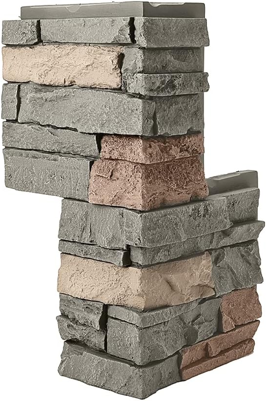 Amazon.com: GenStone Faux Stacked Stone 90 Degree Outside Corner Panel ...