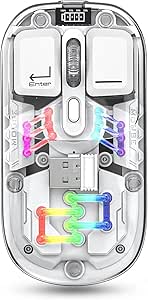 Amazon.com: Wireless Bluetooth Mouse, Transparent BT + 2.4G Dual-Mode ...