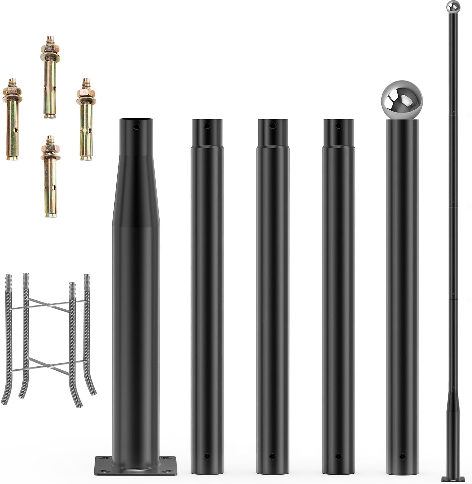 Street Light Pole 16Ft Tall, Street Lamp Post for Outdoor Lighting ...