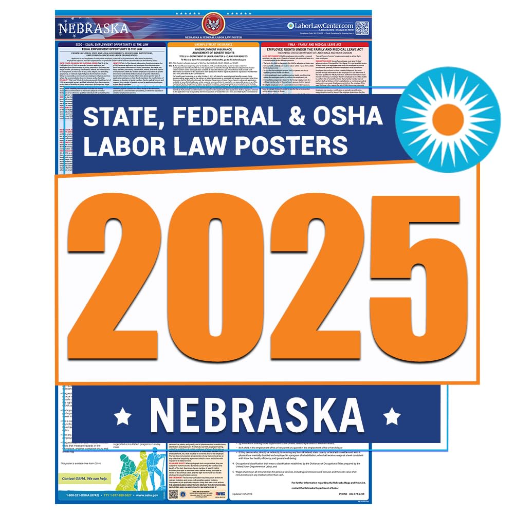 Amazon.com: 2025 Nebraska Labor Law Poster- State, Federal, OSHA ...